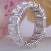 Radiant Cut Full Eternity Band 925 Silver Radiant Diamond Wedding Band ...