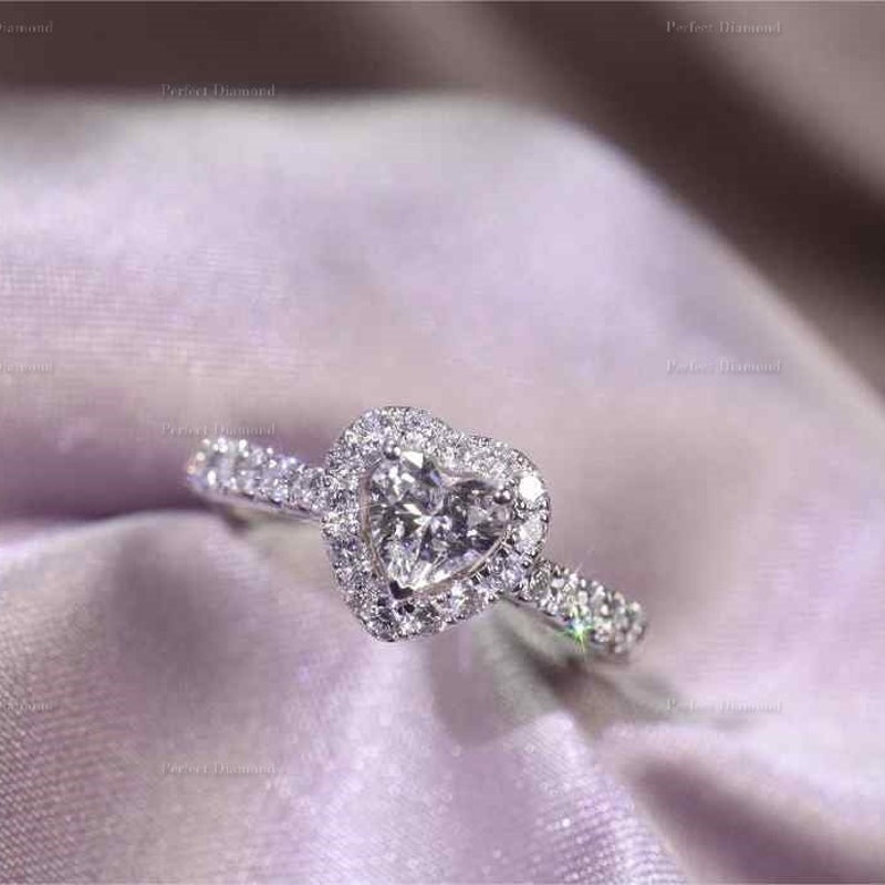 Heart Diamond Ring - Etsy