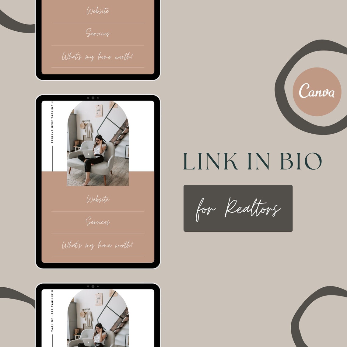 Link in Bio Instagram Template Real Estate Marketing Link Tree ...