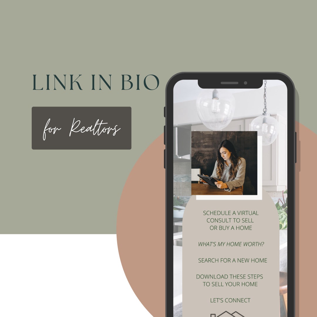 Link in Bio Instagram Template Real Estate Marketing Link Tree ...