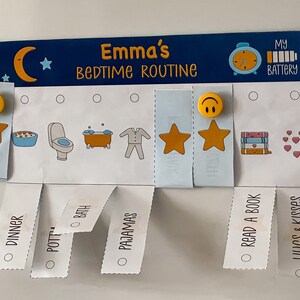 Bedtime Routine Chart for Toddler Kids Routine Chart - Etsy