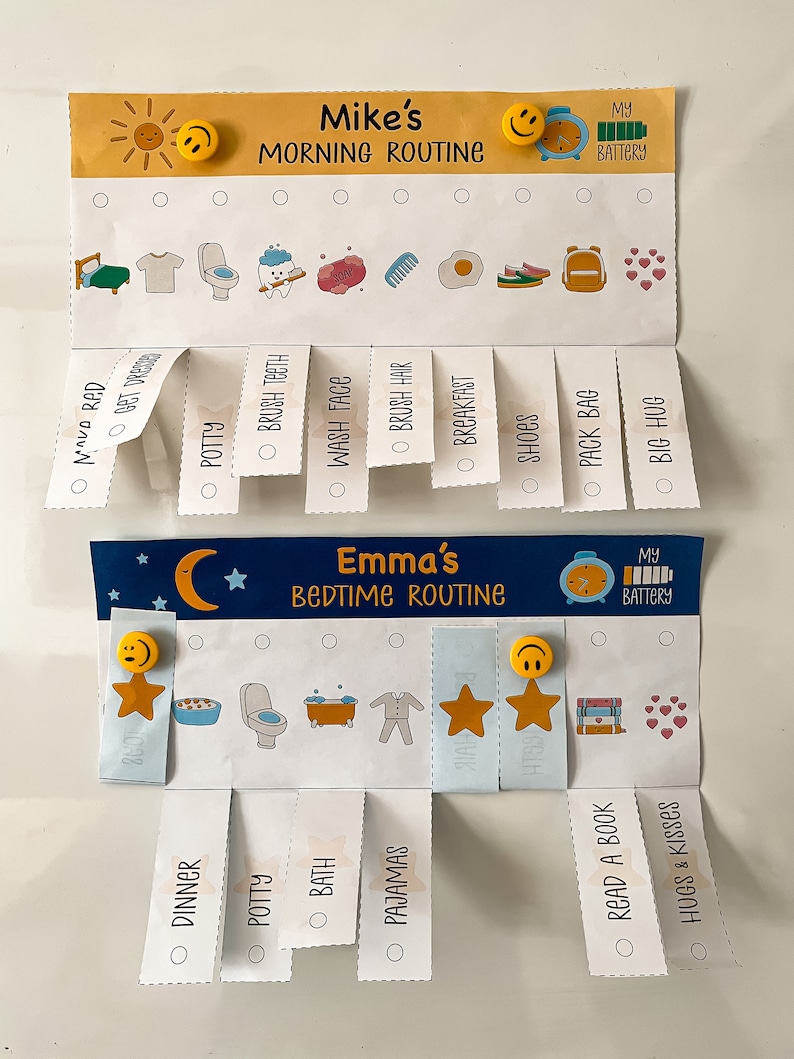 CUSTOMIZED Morning Routine Chart PDF - Chore Chart for Kids - Toddler ...