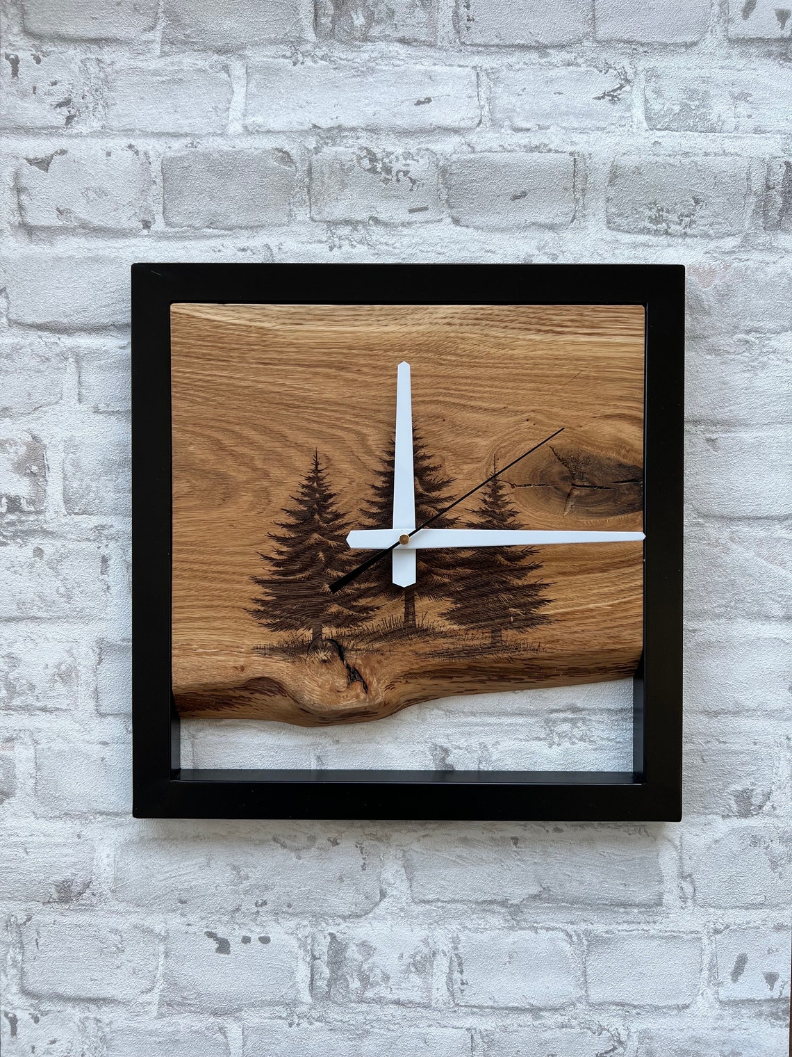 Nature Inspired Wood & Metal Wall Clock Handcrafted Industrial Design ...