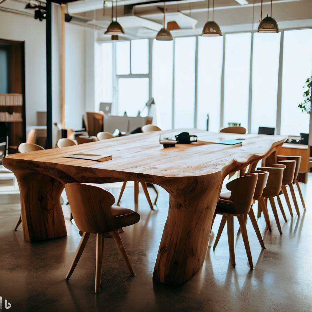 Rustic Reclaimed Wood Conference Table Solid Office Furniture ...