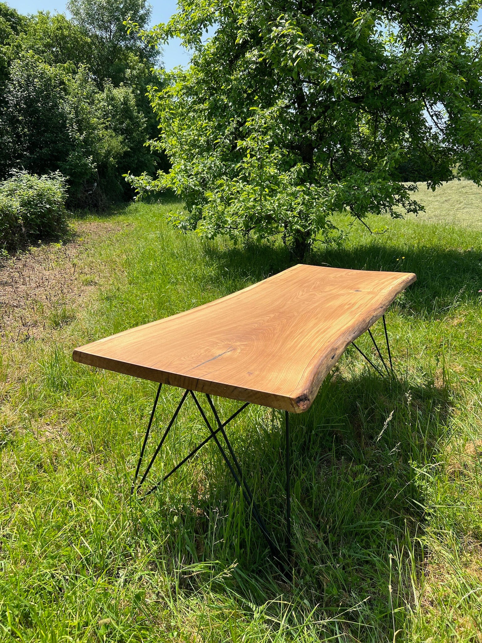 Live edge table with hairpin legs store
