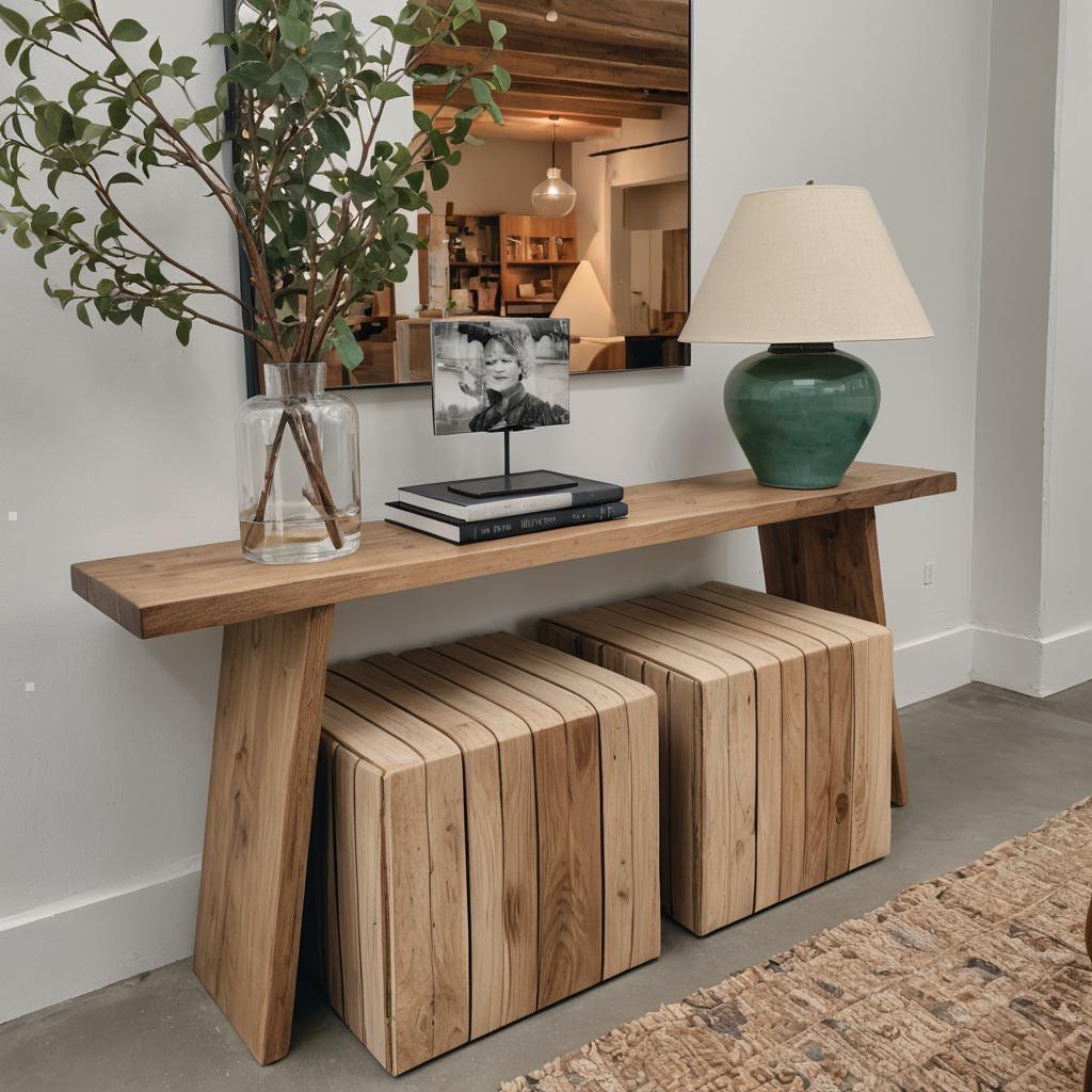 Entryway Wood Table, Entryway Console Table, Front Entrance Table ...