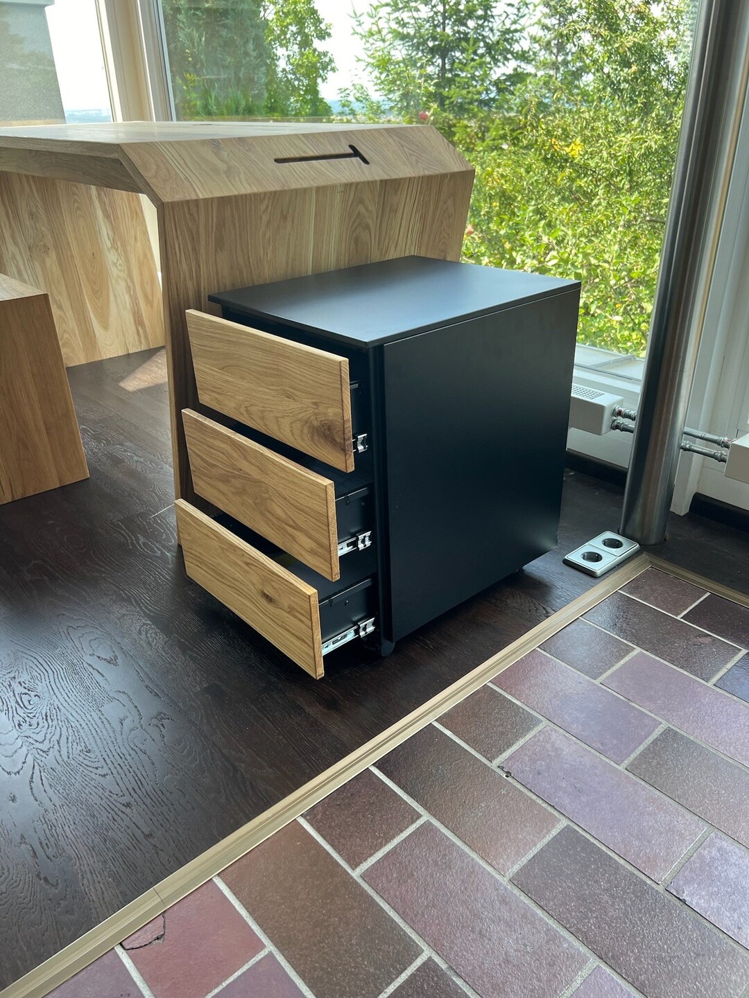 Side/under-desk Drawer Storage Cabinet Standing Desk Drawer Organizer ...