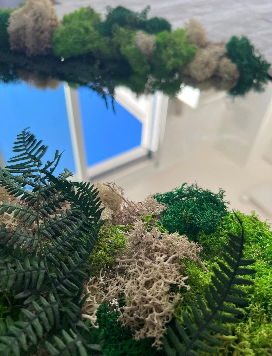 Timeless Moss and Fern Wall Mirror - Handcrafted, Customizable Greenery ...