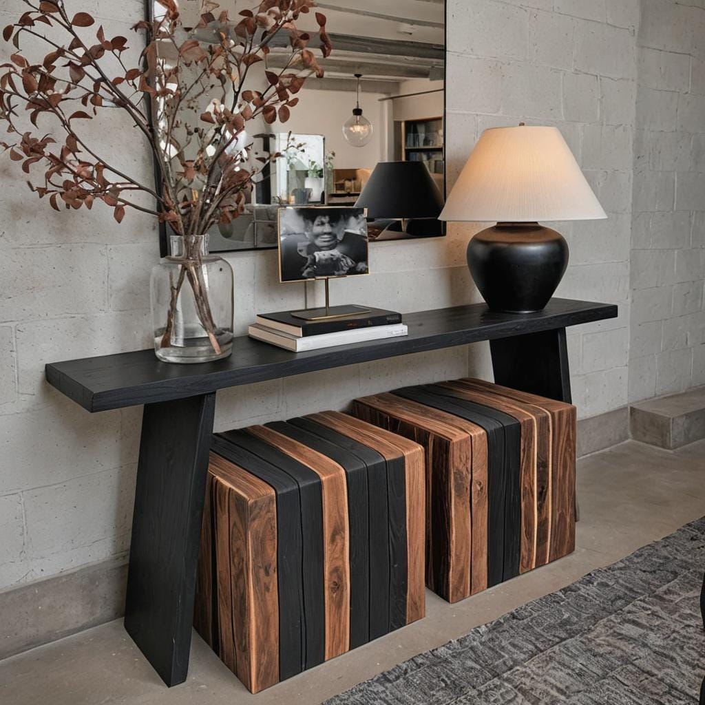 Entryway Wood Table, Entryway Console Table, Front Entrance Table ...