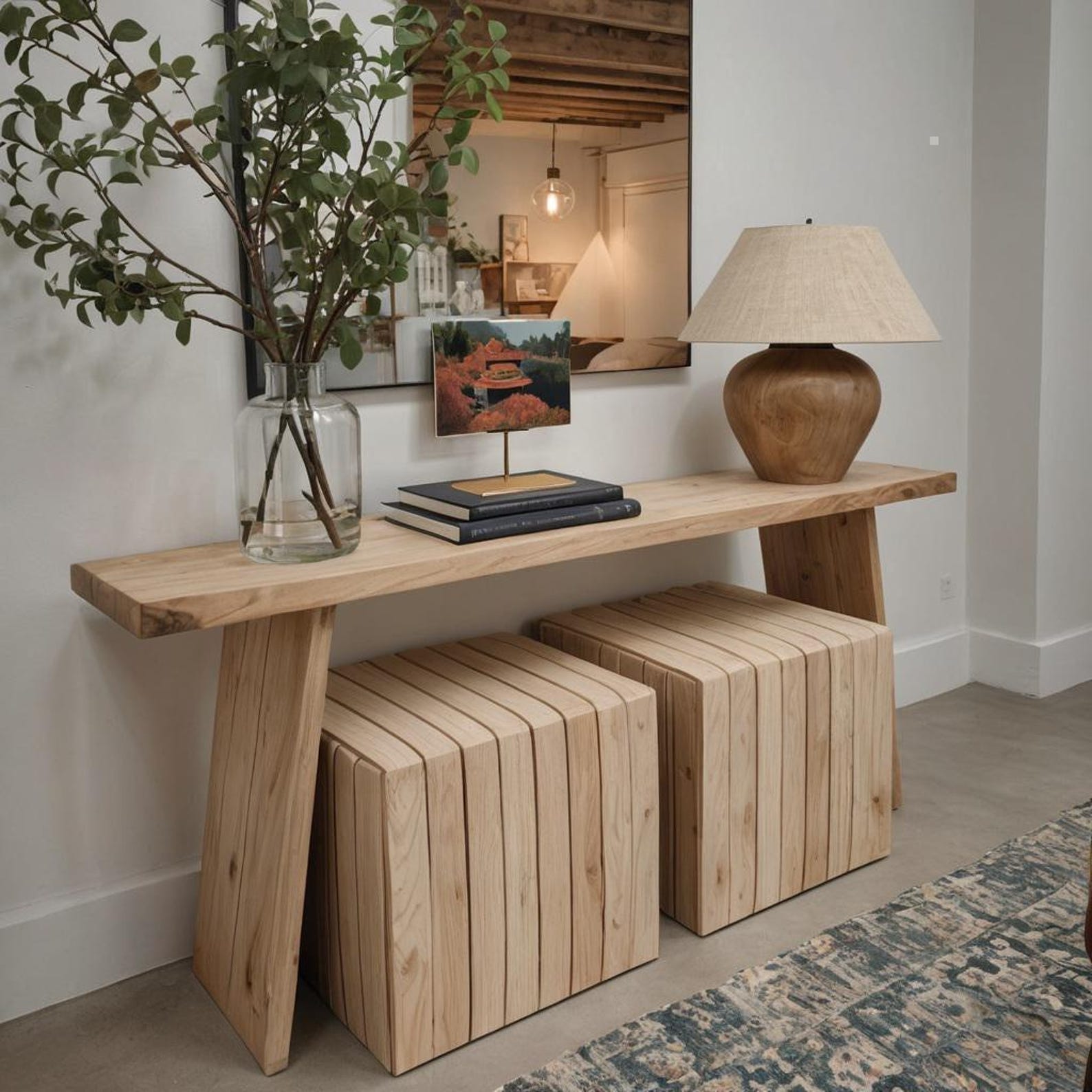 Entryway Wood Table, Entryway Console Table, Front Entrance Table ...
