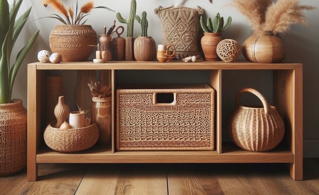 Handcrafted Solid Wood Lowboard in Rustic Style TV Stand, Console Table ...