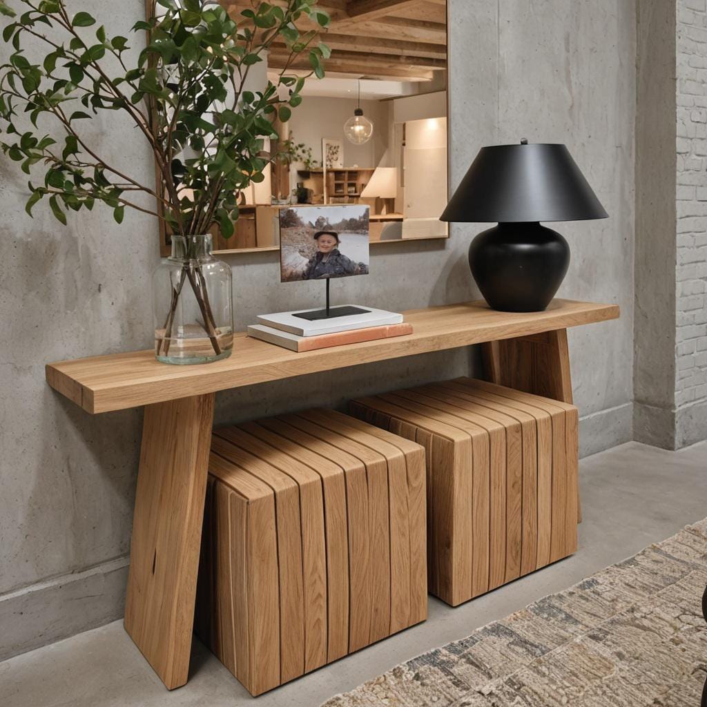 Entryway Wood Table, Entryway Console Table, Front Entrance Table ...