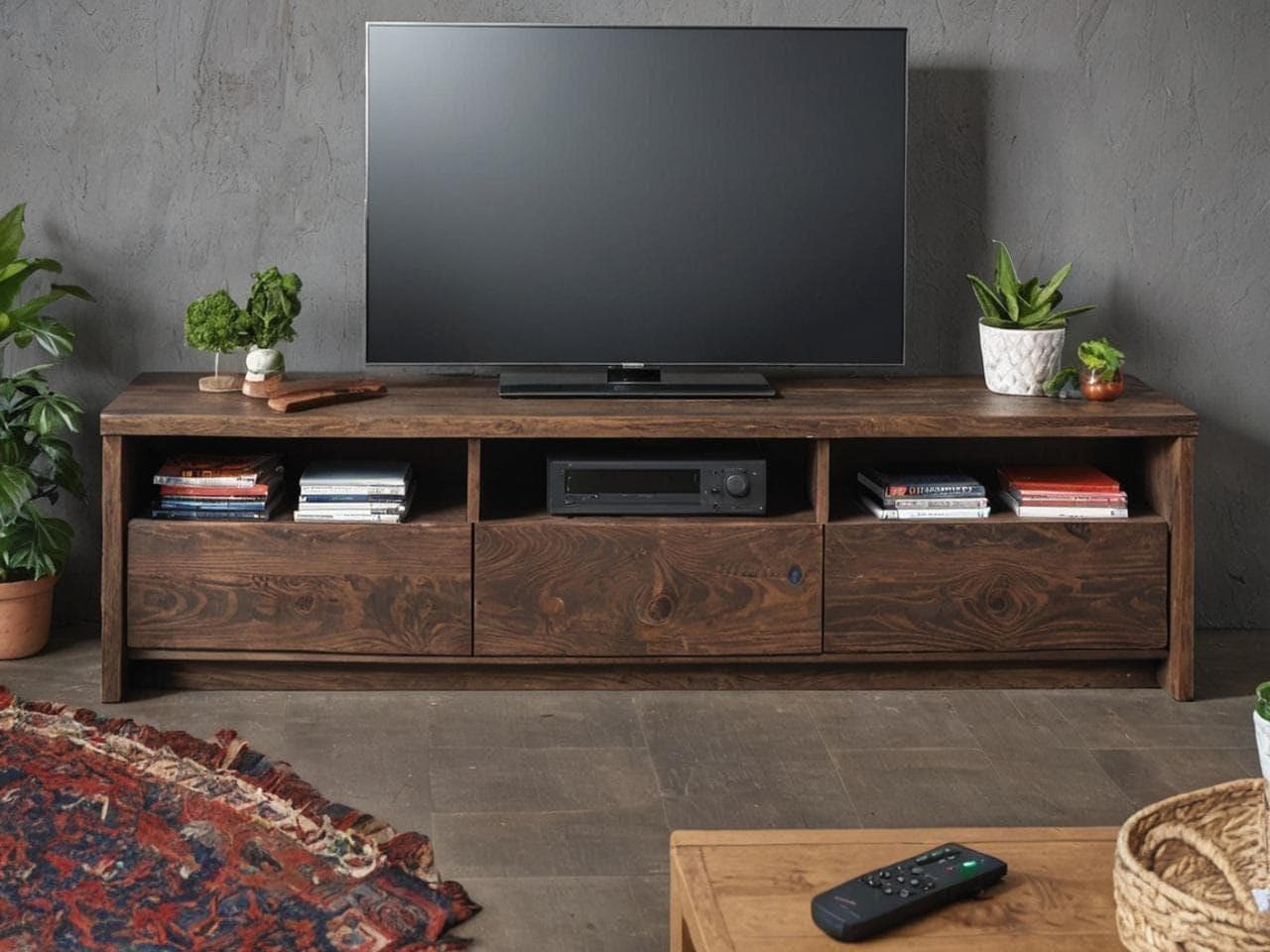 Walnut Lowboard / Sideboard / Oak Console Table / TV Unit / Living Room ...
