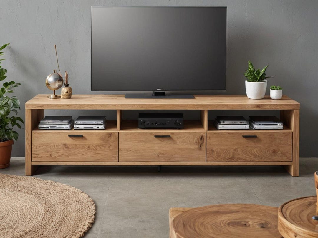 Oak Lowboard / Sideboard / Walnut Console Table / TV Furniture / Living ...