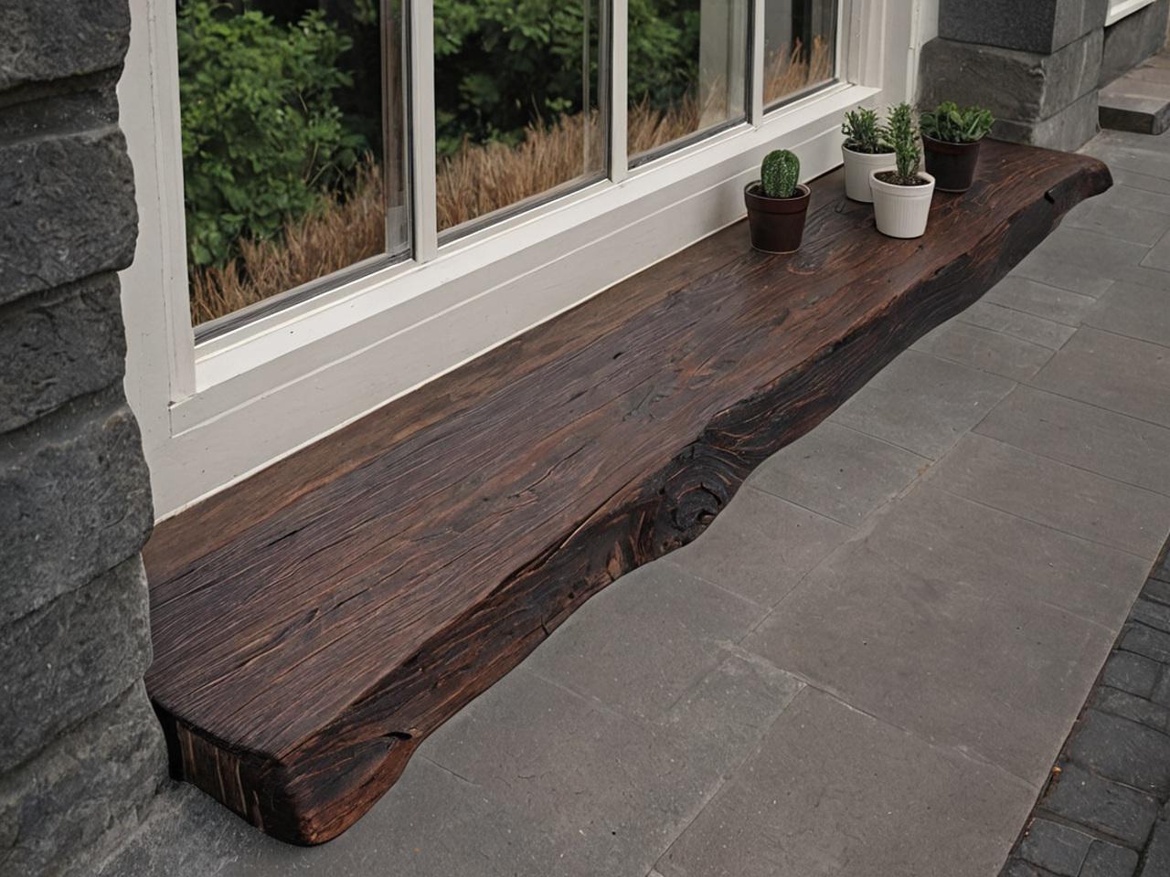Solid Oak Window Sill, Oak Window Board, Rustic Wooden Window Sill, Oak ...