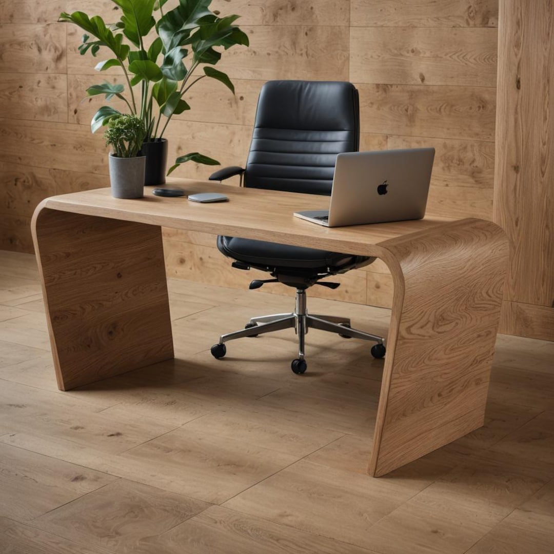 Desk / Designer Office Desk / Real Wood Desk / Natural Wood Table ...