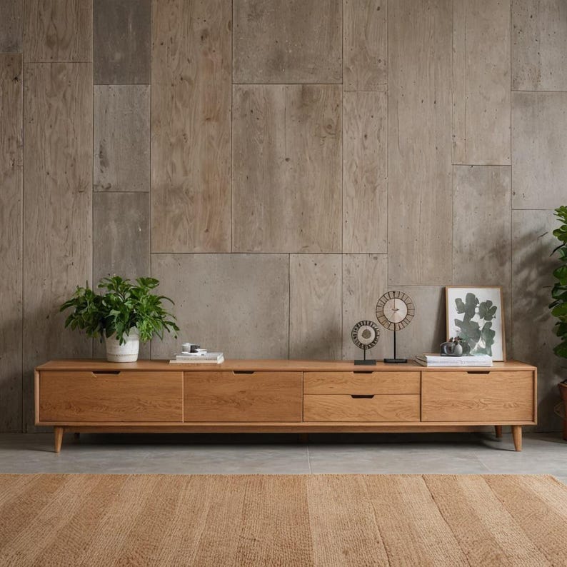 Walnut Lowboard / Sideboard / Oak Console Table / TV Unit / Living Room ...