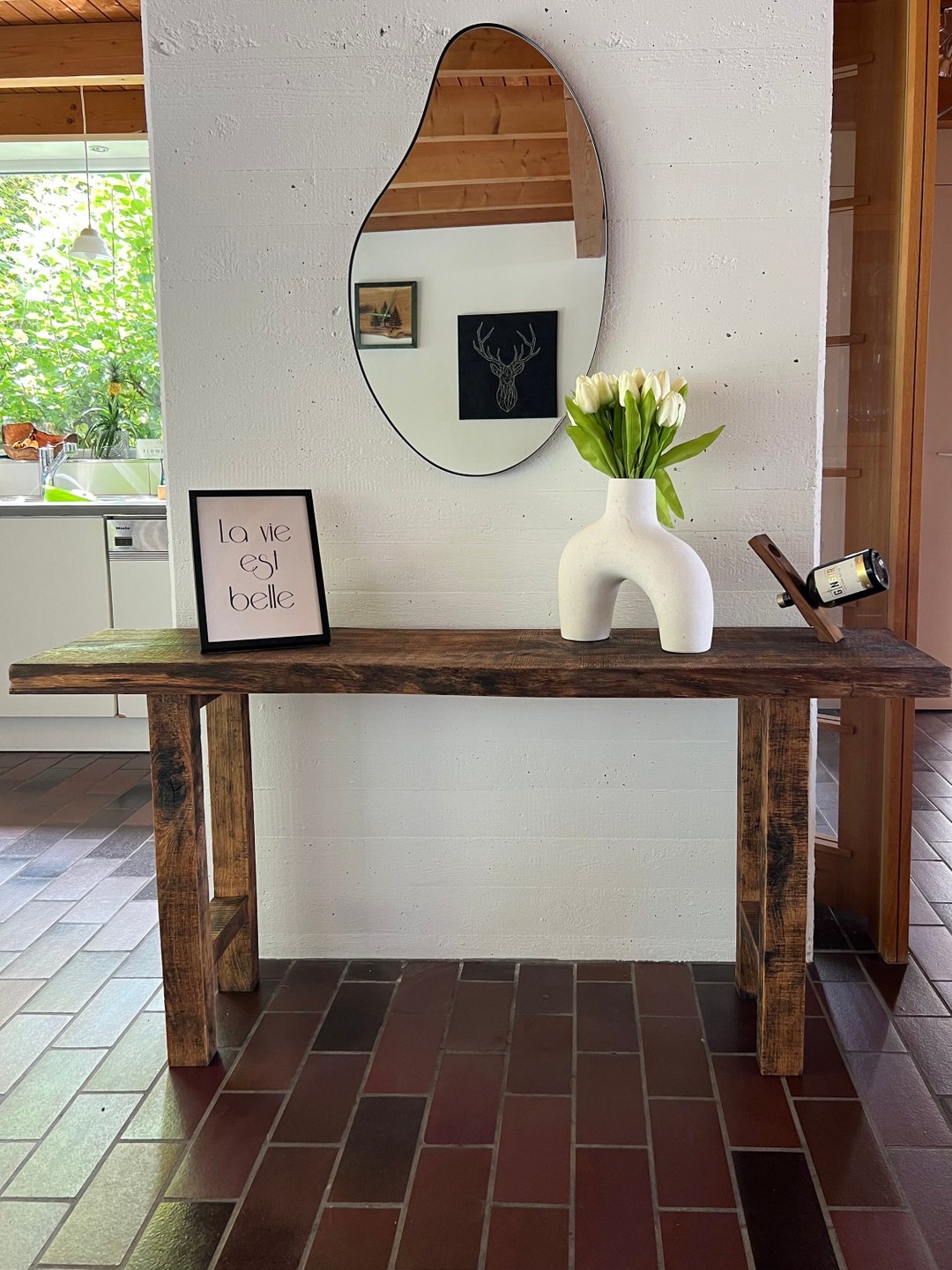 Reclaimed Wood Table, Entryway Console Table, Front Entrance Table ...