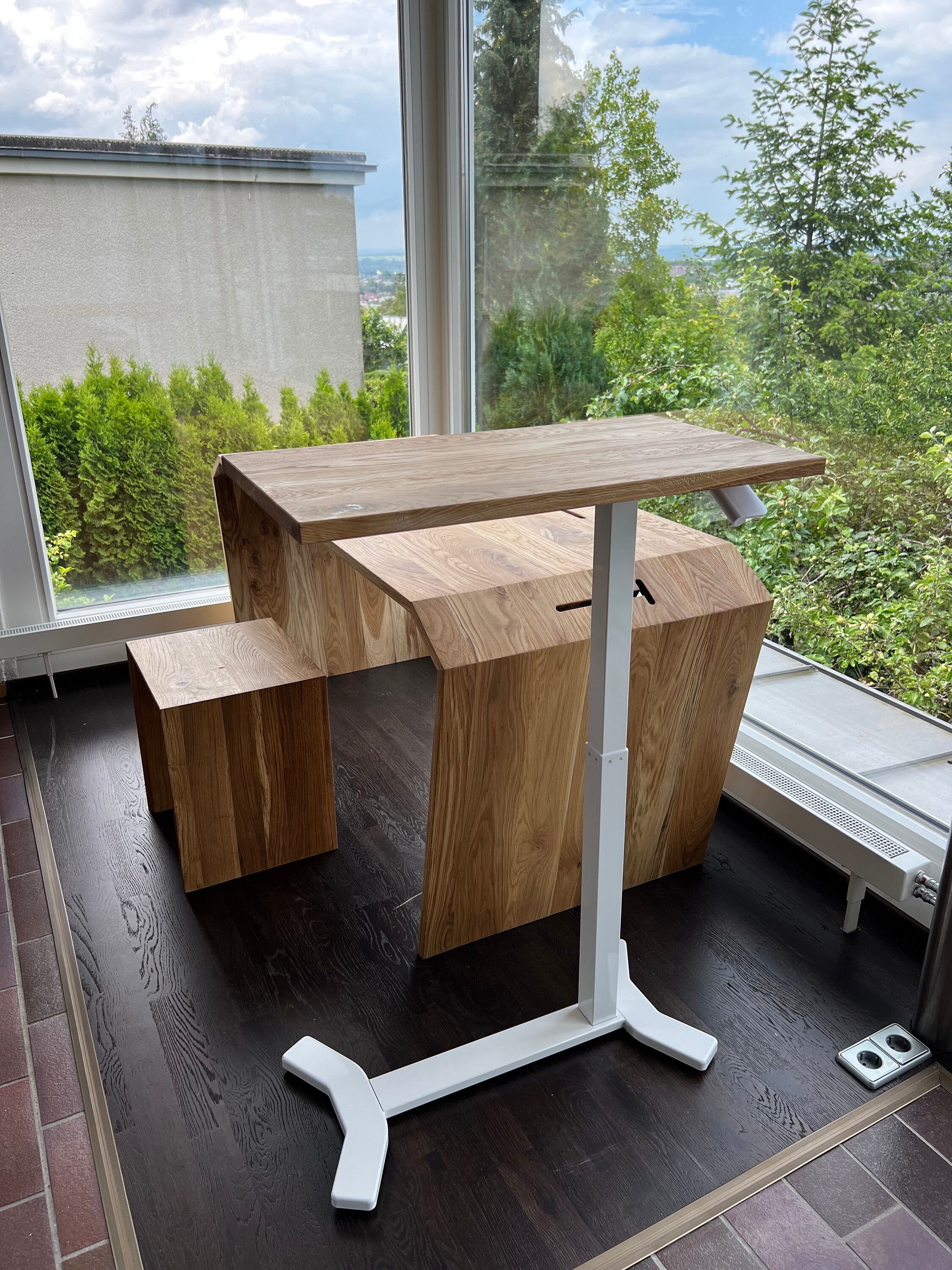 Adjustable Laptop Table, Sit Stand Desk, Work Table for Sofa Bedside ...