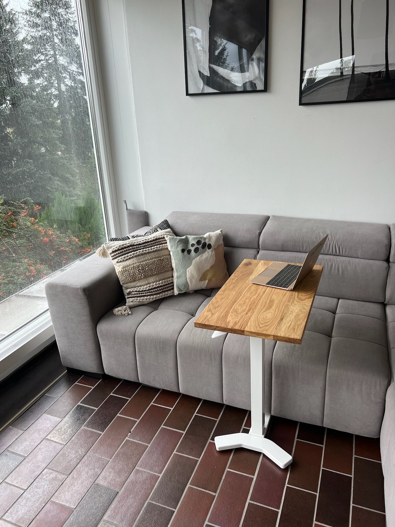 Adjustable Laptop Table, Sit Stand Desk, Work Table for Sofa Bedside ...