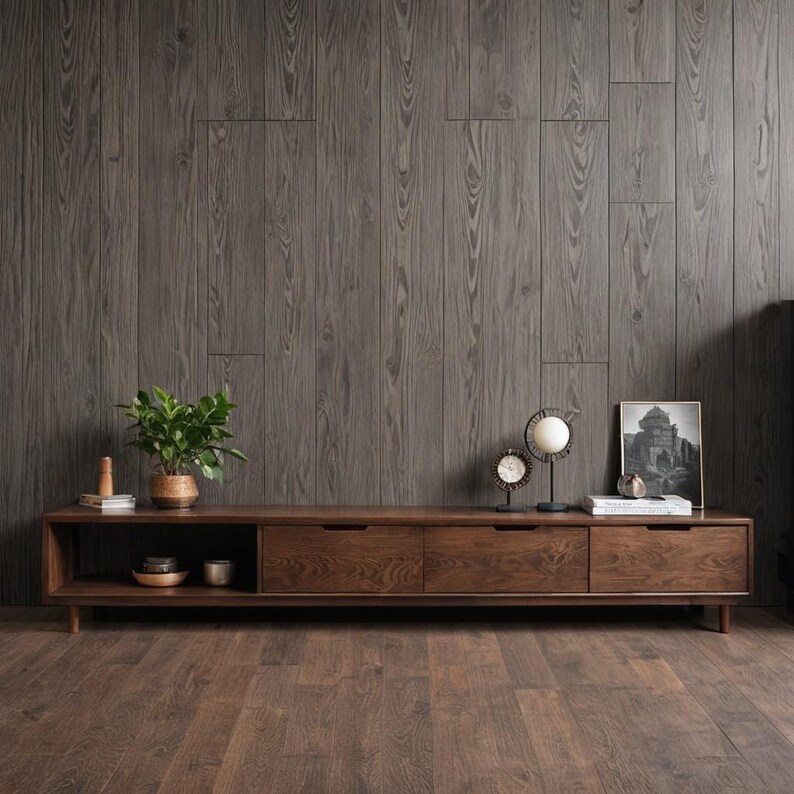 Walnut Lowboard / Sideboard / Oak Console Table / TV Unit / Living Room ...