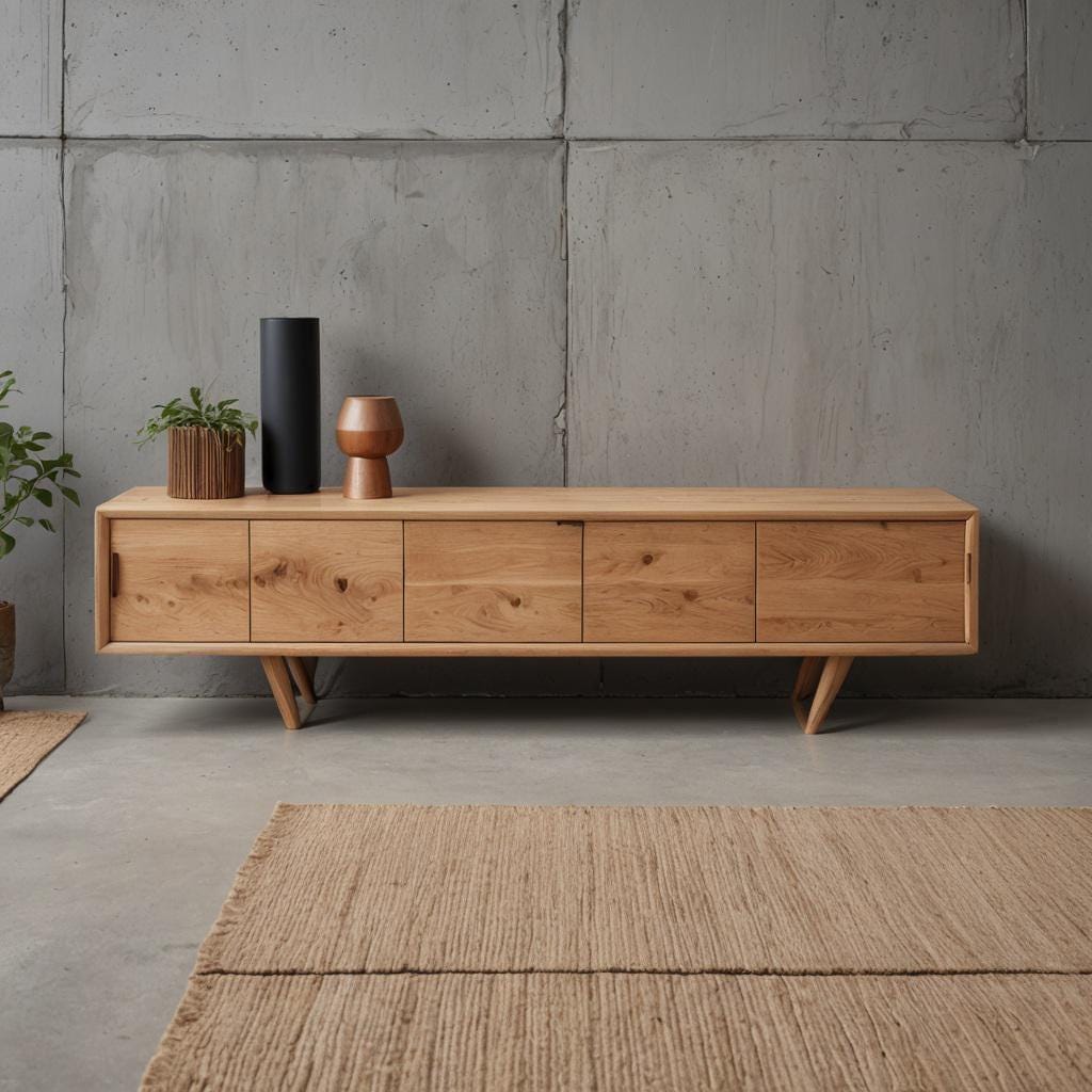 Oak Lowboard / Sideboard / Walnut Console Table / TV Furniture / Living ...