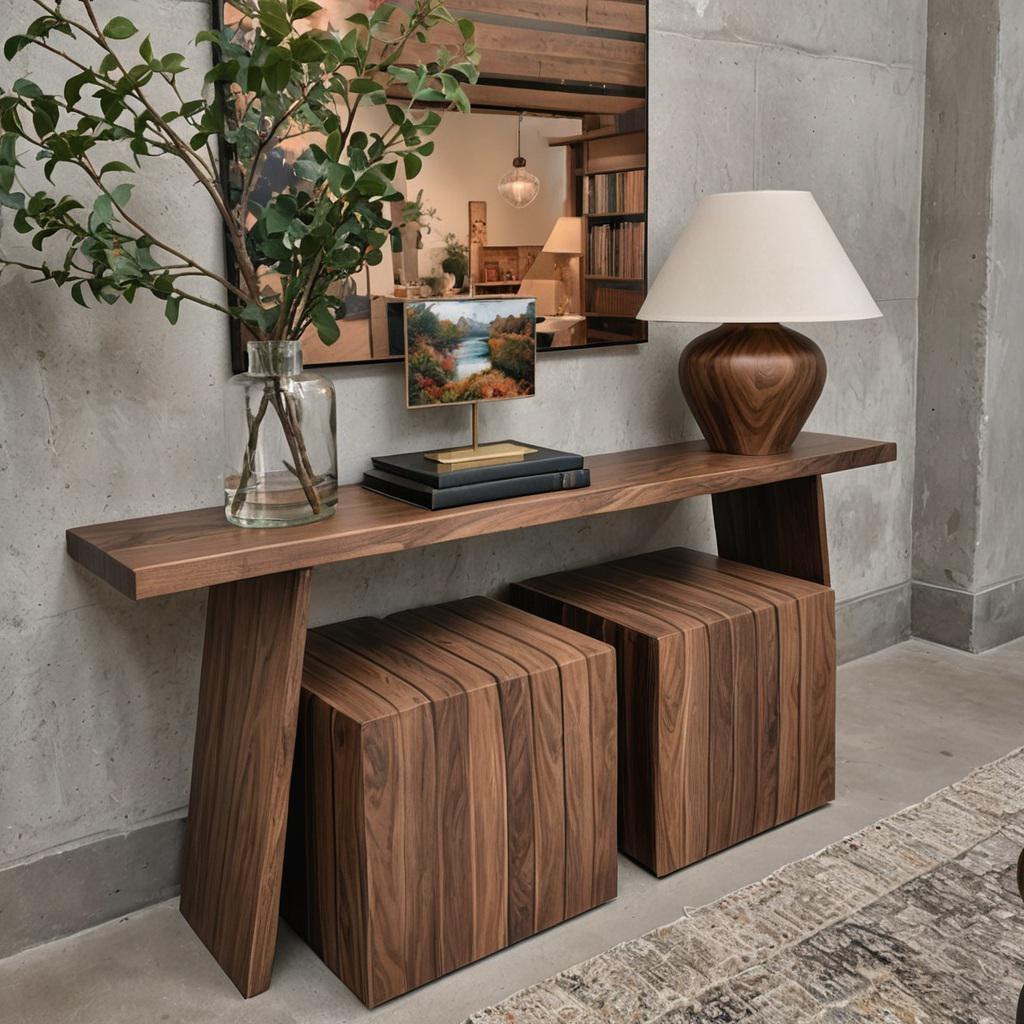 Entryway Wood Table, Entryway Console Table, Front Entrance Table ...
