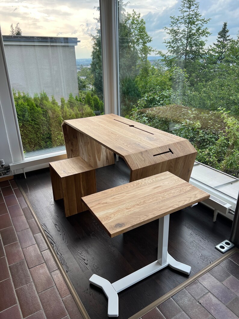 Adjustable Laptop Table, Sit Stand Desk, Work Table for Sofa Bedside ...