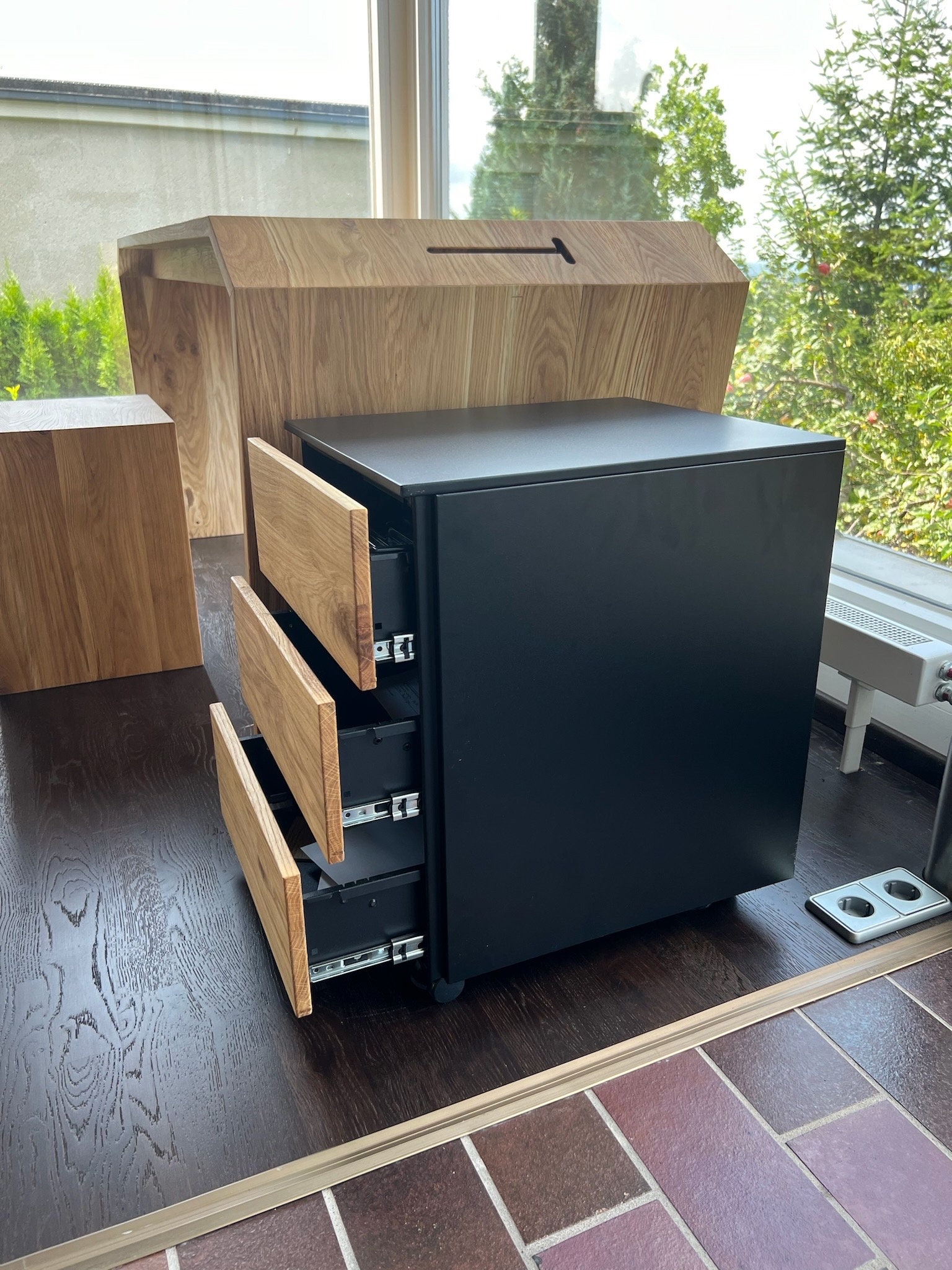 Side/under-desk Drawer Storage Cabinet Standing Desk Drawer Organizer ...