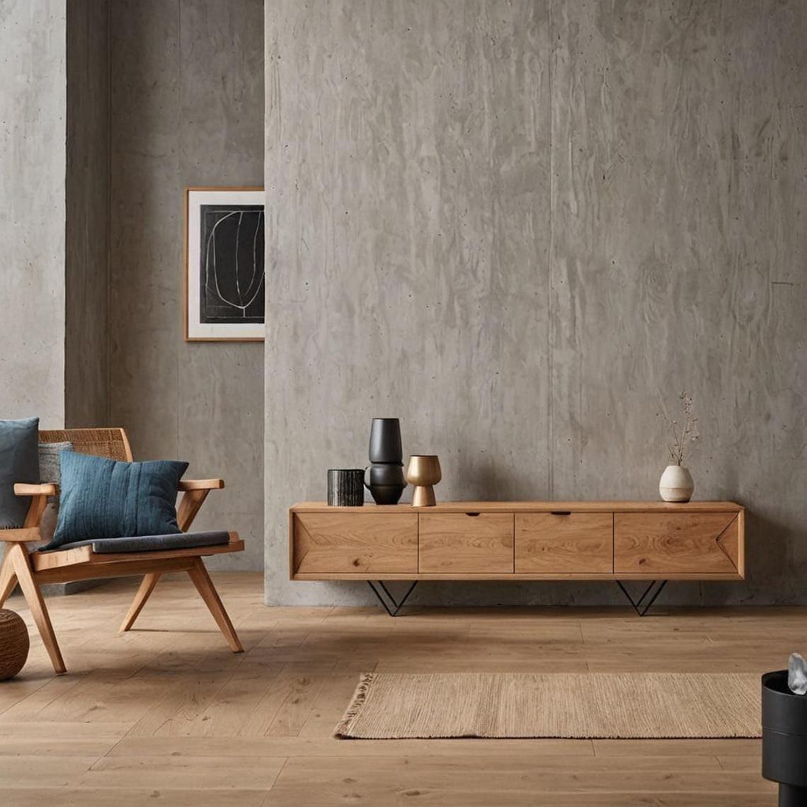 Oak Lowboard / Sideboard / Walnut Console Table / TV Furniture / Living ...