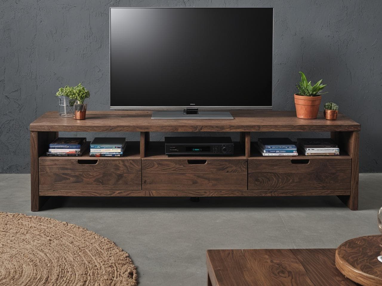 Walnut Lowboard / Sideboard / Oak Console Table / TV Cabinet / Living ...
