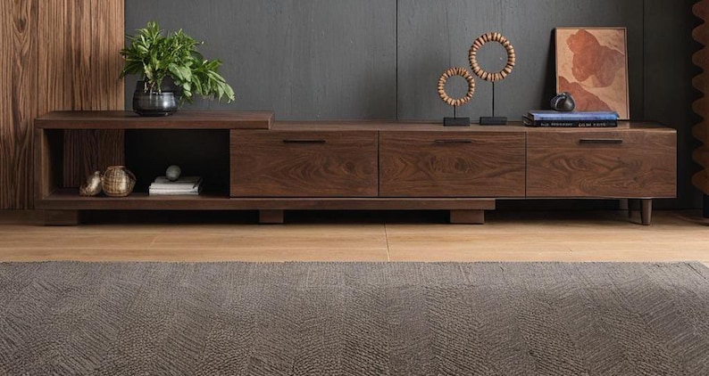 Walnut Lowboard / Sideboard / Oak Console Table / TV Unit / Living Room ...
