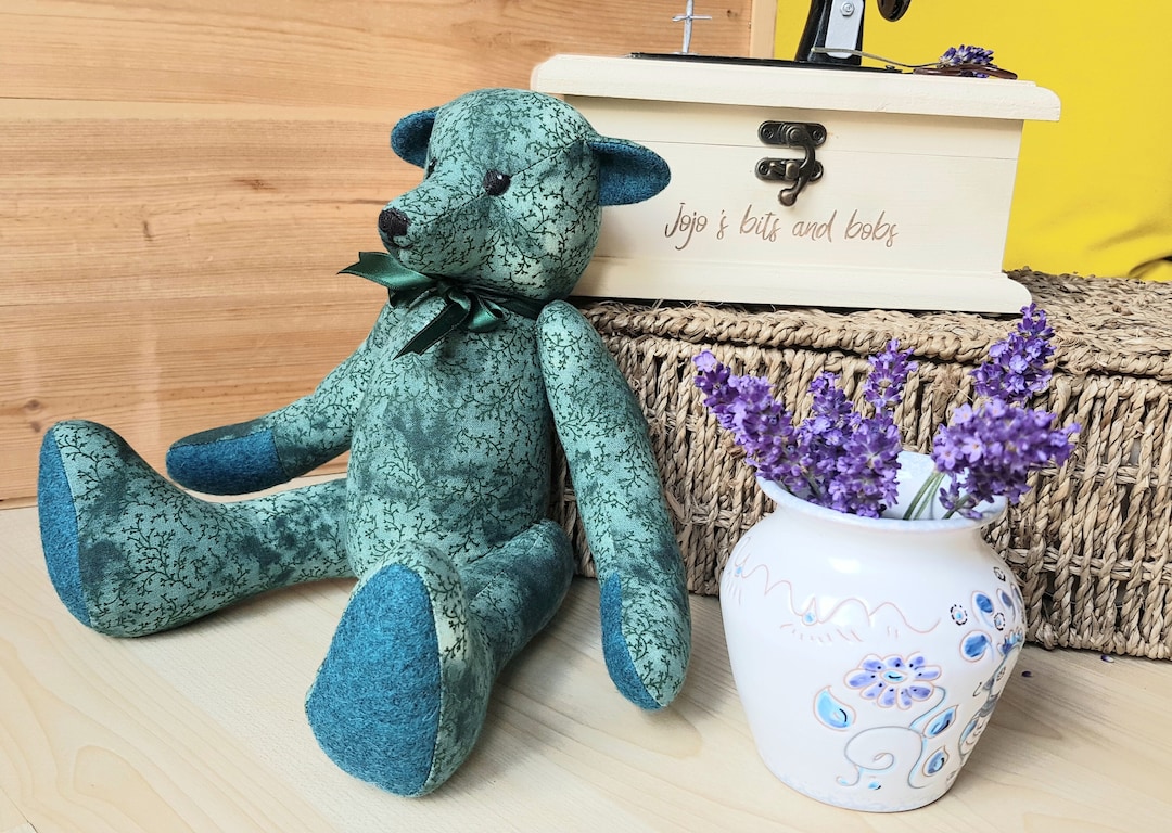 Toy Teddy Bear Bryson the Batik Bear - Etsy