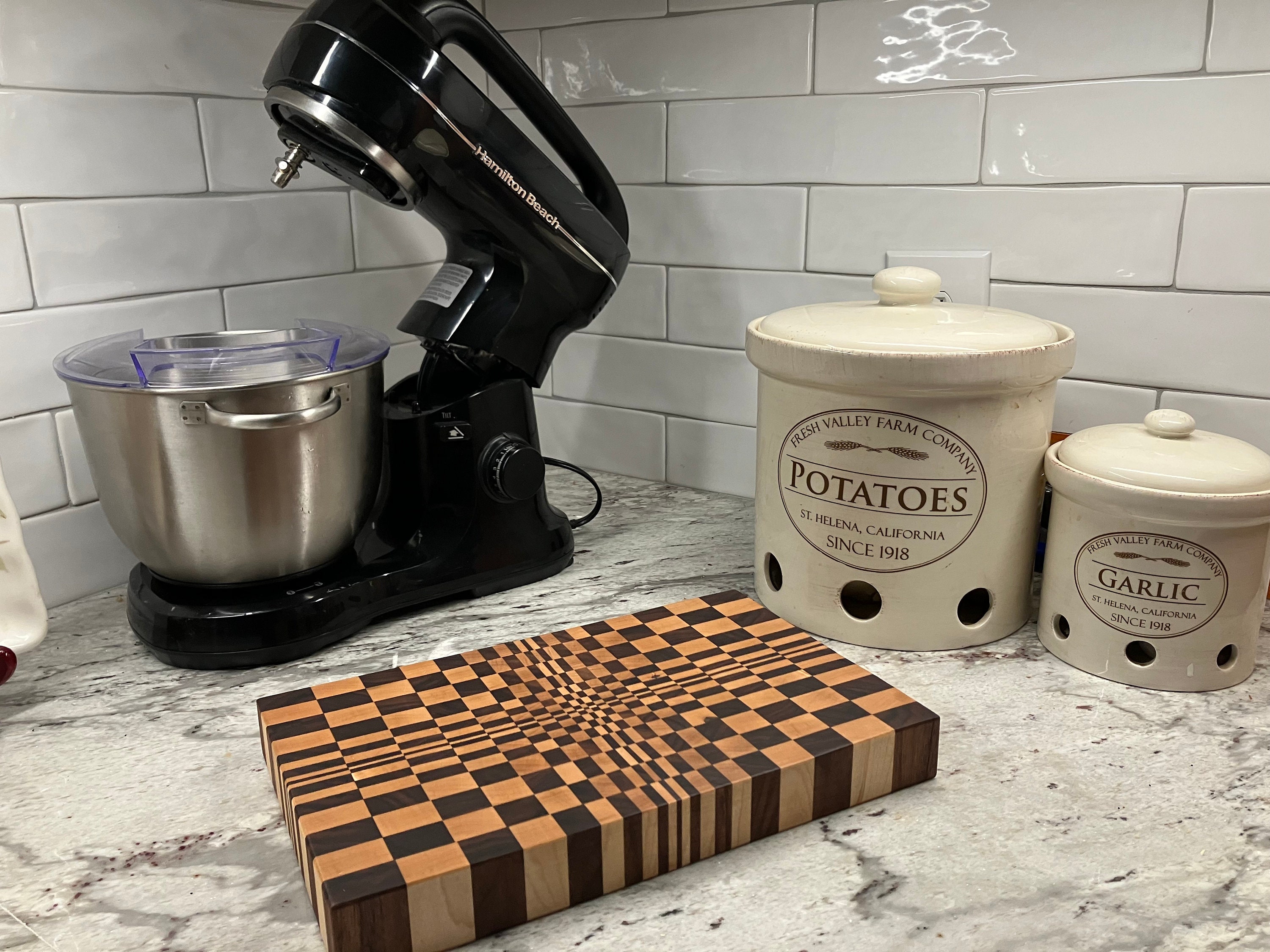 Optical Illusion End Grain Cutting Board - Etsy