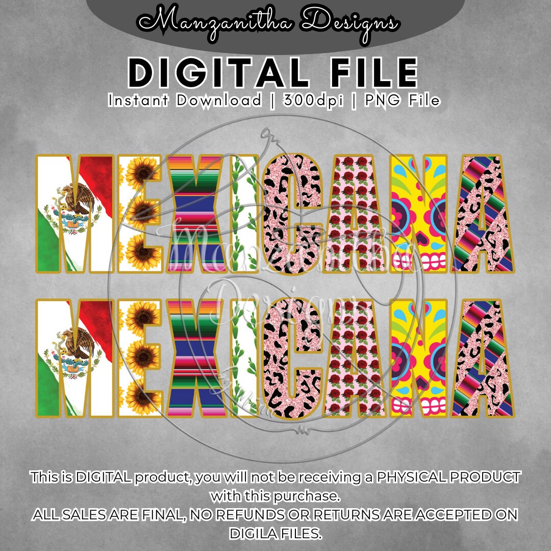 Mexicana PNG Design | Digital Download | Instant Download | Valentines ...
