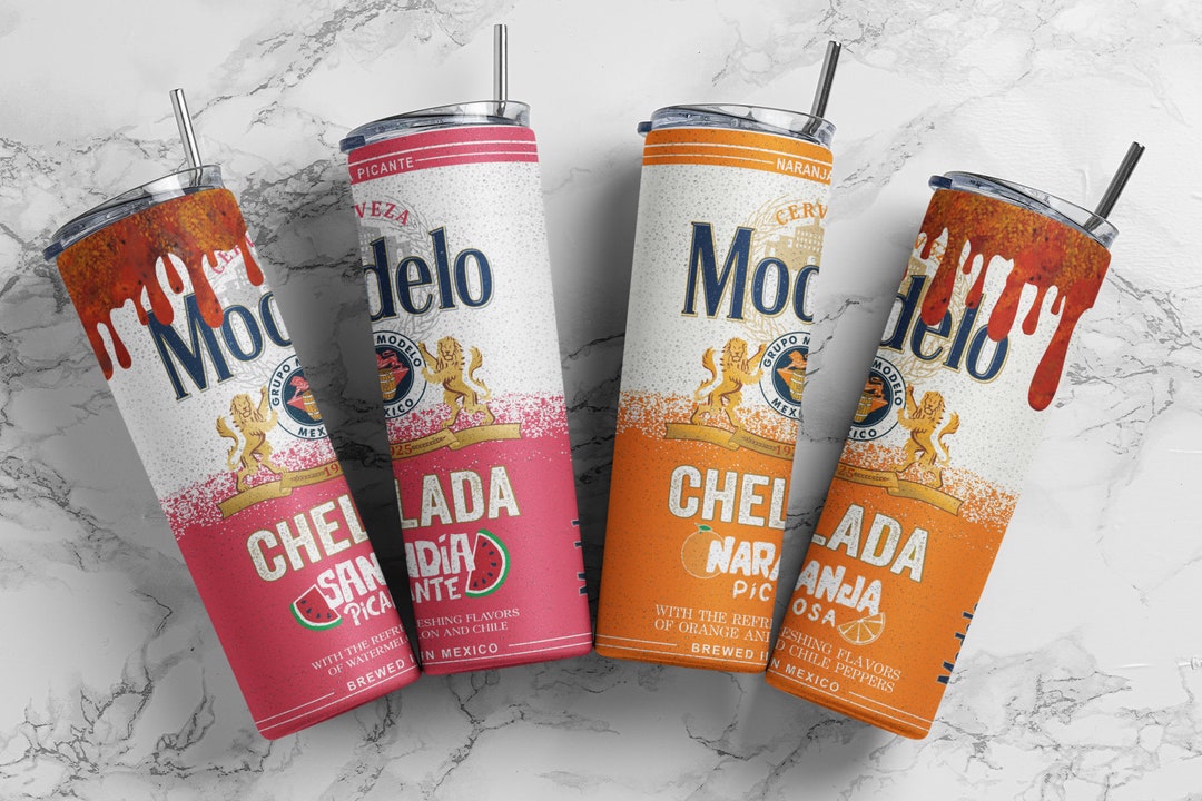 Paquete de 8 vasos Modelo Chelada Sandia y Naranja / Con y sin borde de ...