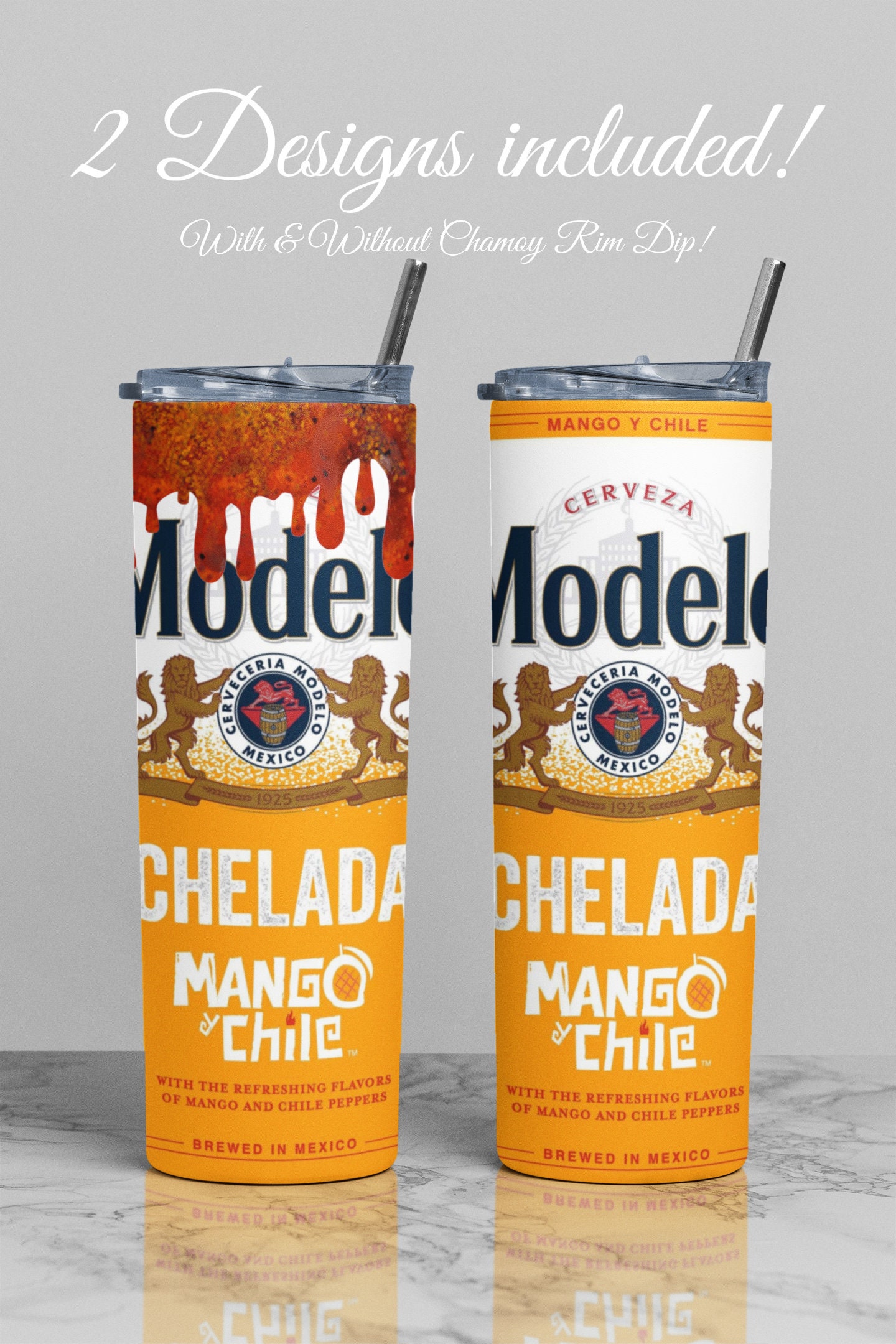 8 Pack Modelo Chelada With and Without Chamoy Rim Seamless Sublimation ...