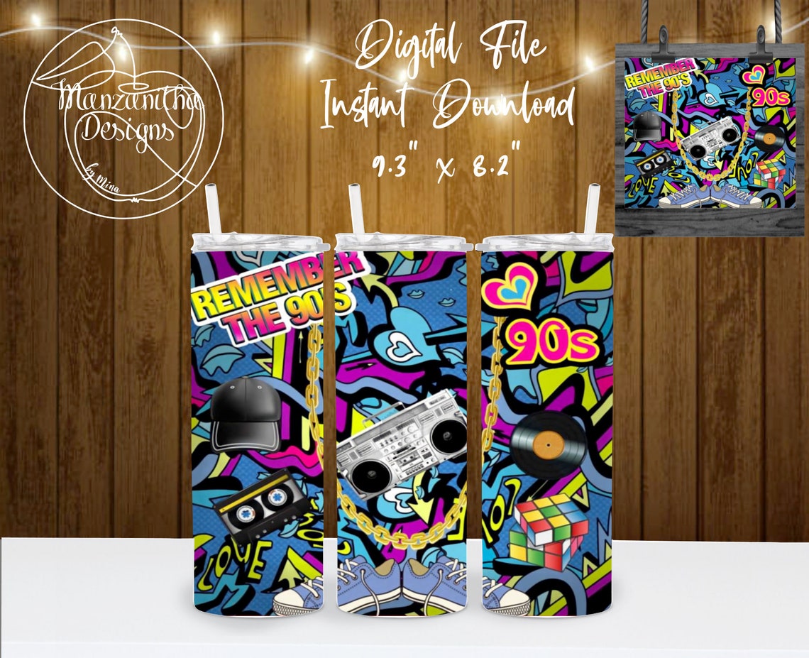 90's Tumbler Wrap Bundle 8 Pack Retro 80's Baby - Etsy