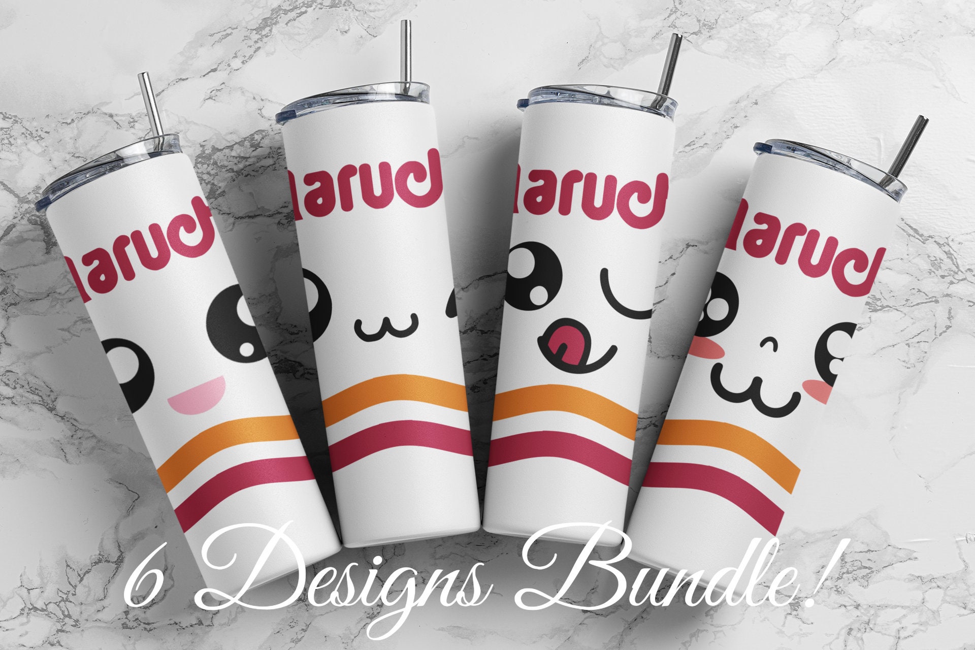 6 Pack Maruchan Cute Face Kawaii | Cup of Noodles | Ramen | Seamless ...