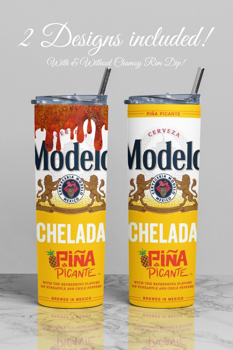 8 Pack Modelo Chelada With and Without Chamoy Rim Seamless Sublimation ...