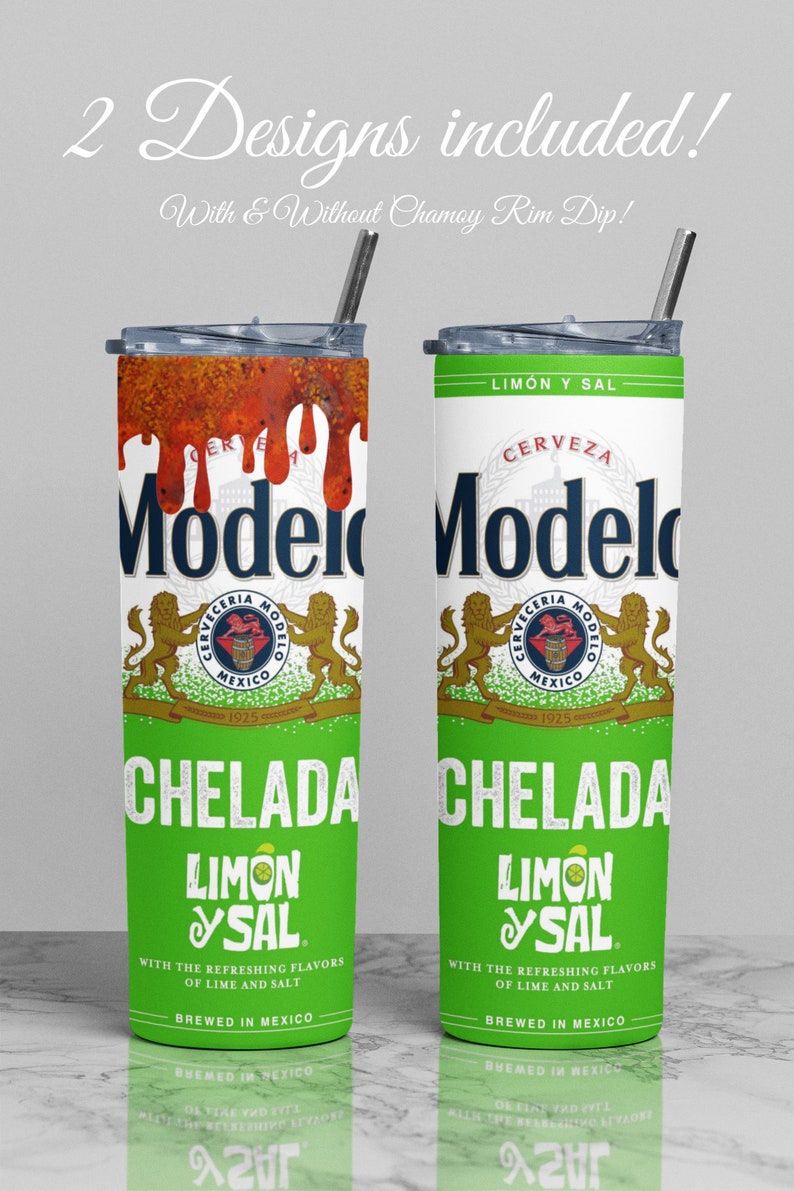 8 Pack Modelo Chelada With and Without Chamoy Rim Seamless Sublimation ...