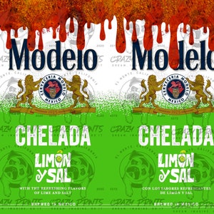 8 Pack Modelo Chelada With and Without Chamoy Rim Seamless Sublimation ...