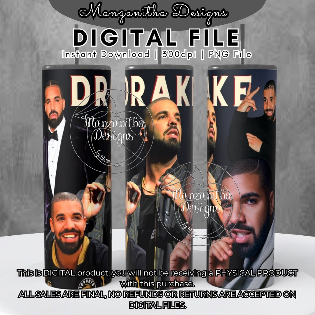 Drake Sublimation Tumbler Full Wrap | 20 Oz Straight Tumbler Wrap | New ...