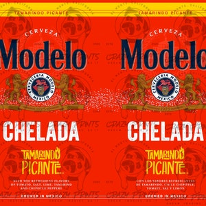 8 Pack Modelo Chelada With and Without Chamoy Rim Seamless Sublimation ...