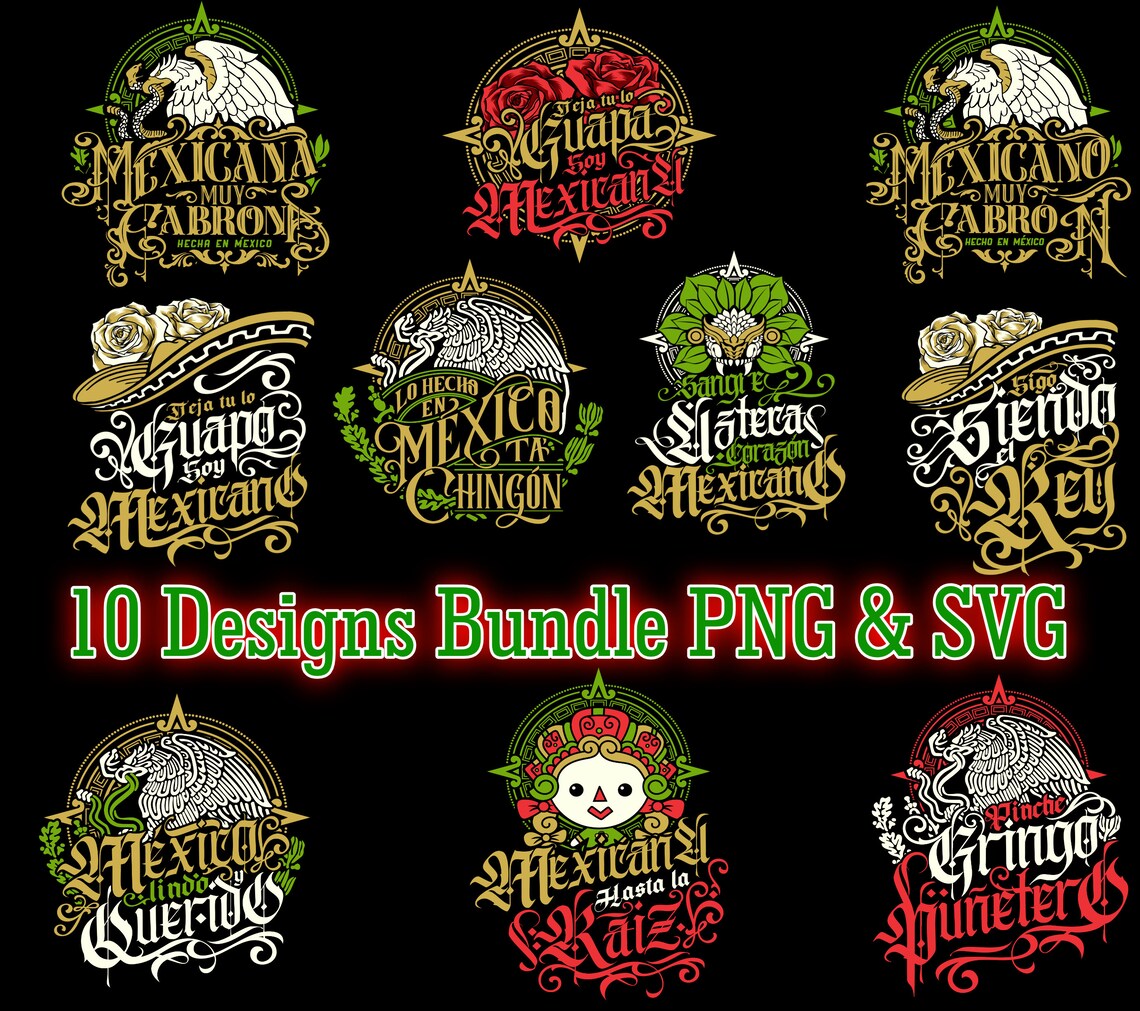 México Bundle PNG & SVG Sin Fondo / Mexicano Chingon / 10 pc - Etsy México