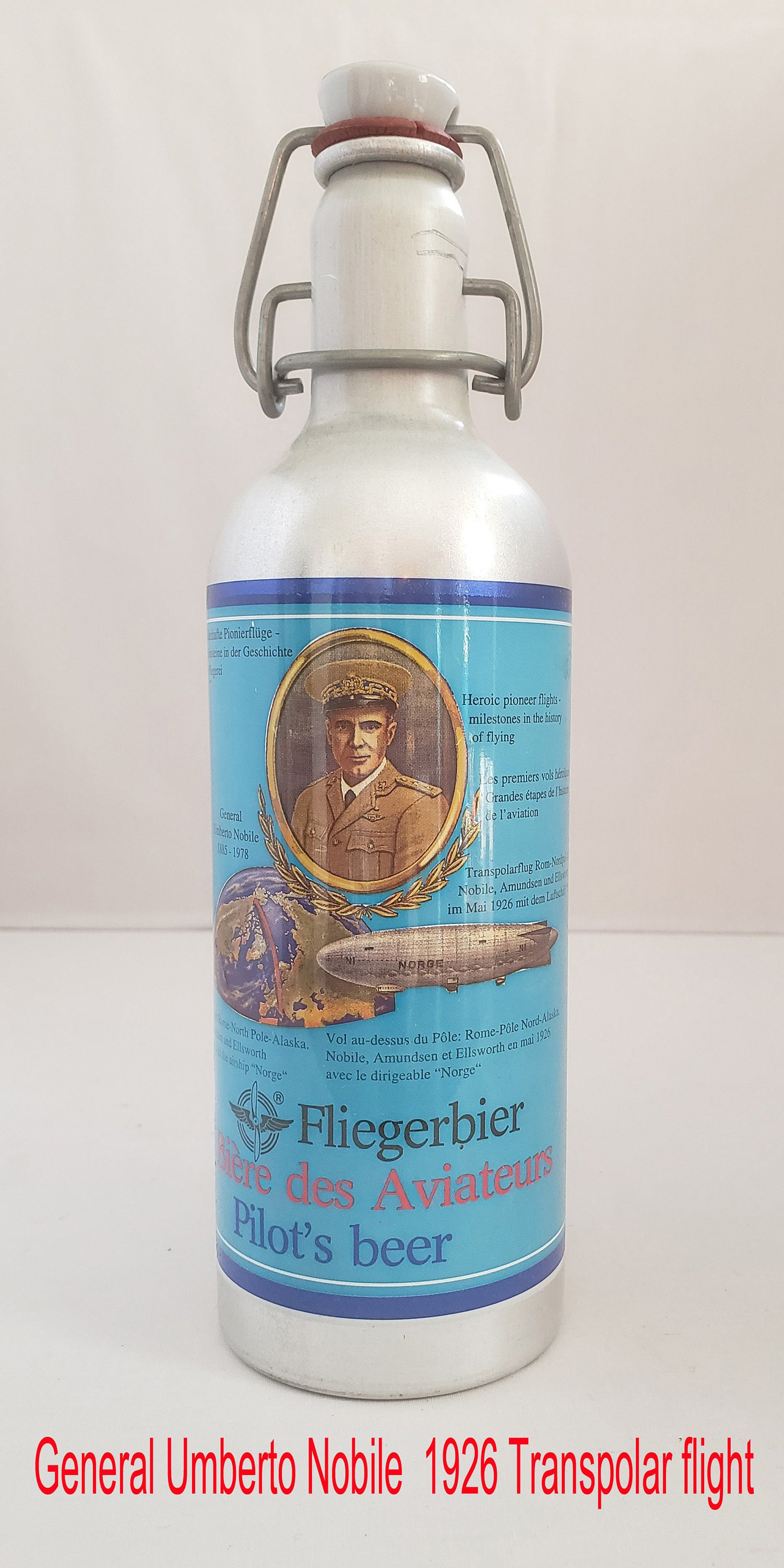 Famous Aircraft Designers 6 Souvenir Re-fillable Aluminium Beer Bottles ...