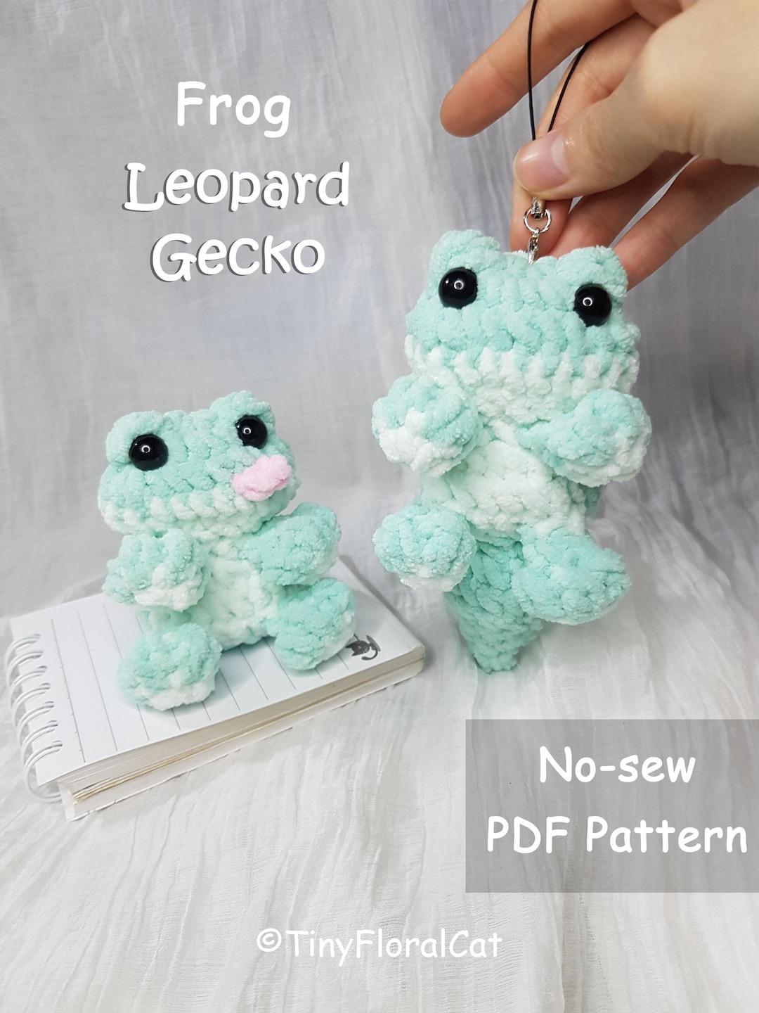 No-sew/low-sew Pocket Hugs: Baby Frog and Leopard Gecko Crochet Pattern ...