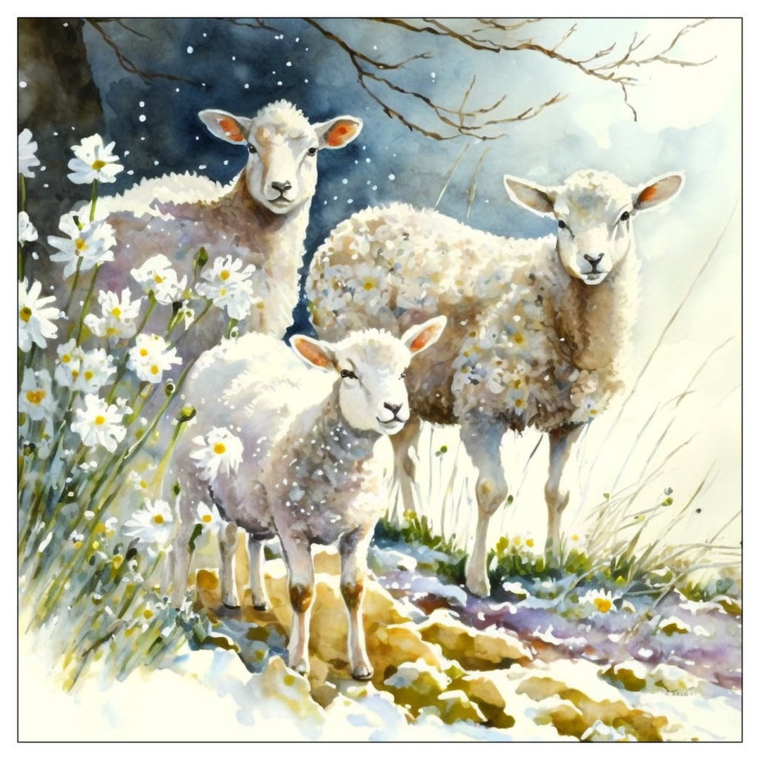 Imbolc Altar Art - Sheep on Imbolc - Pagan Art, Wiccan Art, Witchy Art ...
