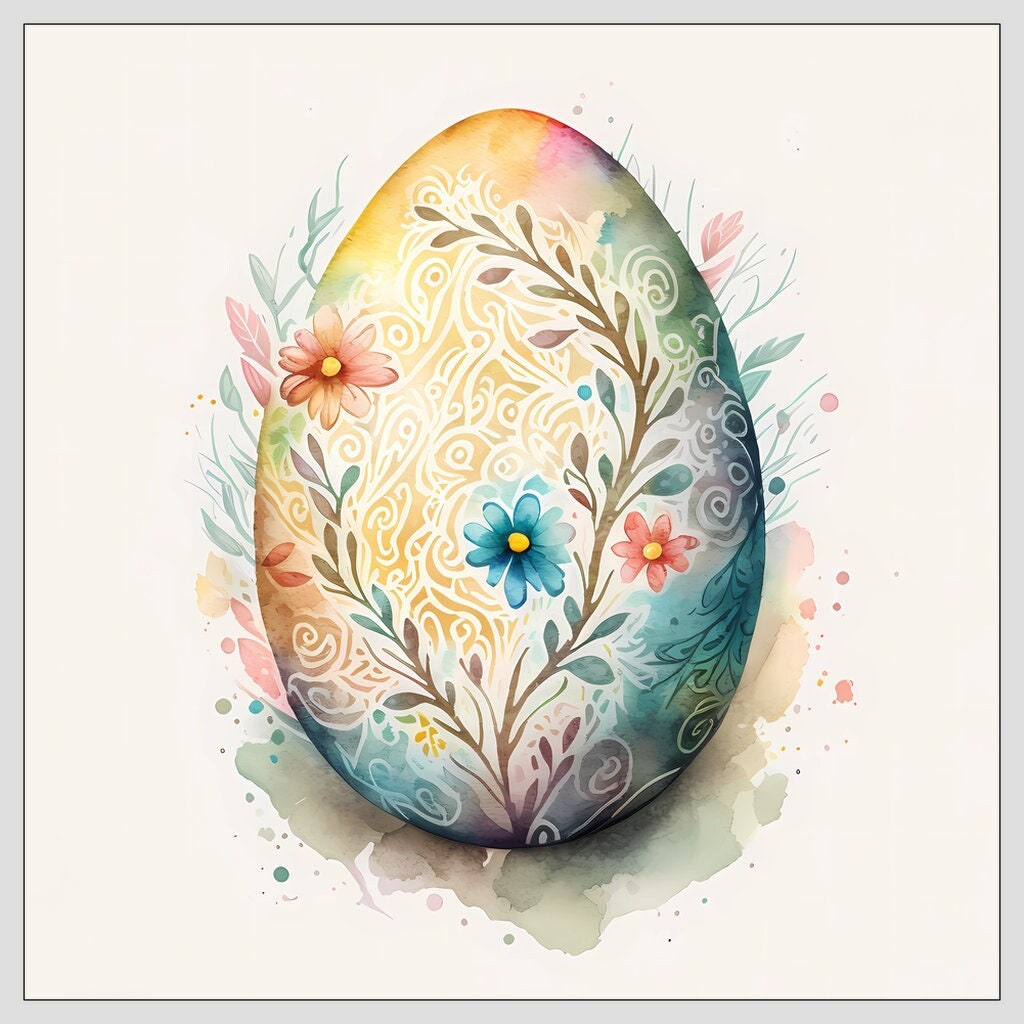 Ostara Altar Art Painted Delicate Egg Seasonal Sabbat Painting for ...