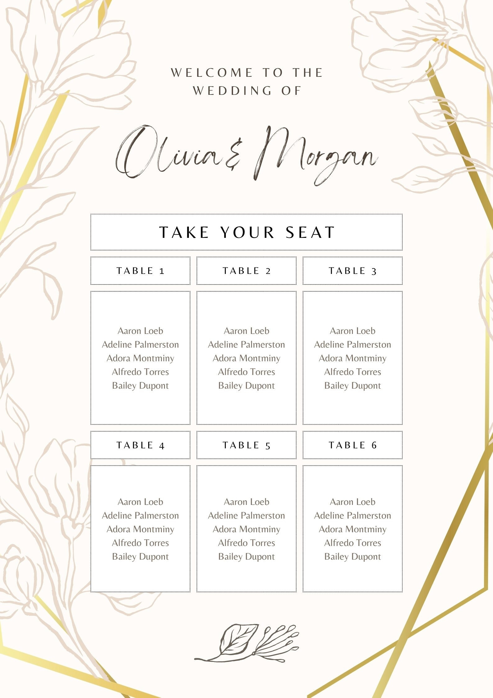Wedding Table Plan / Wedding Table Plan - Etsy